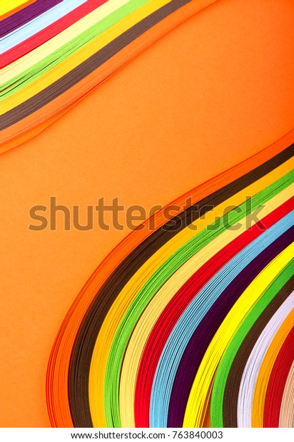 Colored Paper Cross Section Background Stacked Stock Photo 763840003 ...