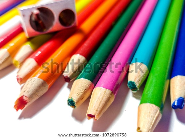 Colored Pencil Tips Missing Broken Snapped Stock Photo (Edit Now ...