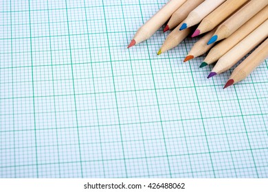 Colored Pencils Graph Plotting Paper Background Stock Photo 426488062 ...