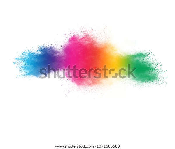 Colored Powder Splash Cloud Isolated On Stock Photo 1071685580 ...