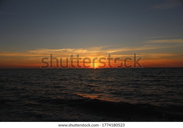 Colorful Dramatic Beach Sunset Stock Photo 1774180523 | Shutterstock