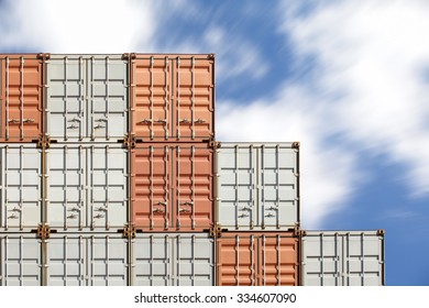 Colorful Stack Container Shipping Dockyard Stock Photo 334607090 ...