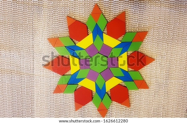 Colourful Flower Pattern Blocks Stock Photo 1626612280 | Shutterstock