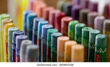 Colourful Multiple Crayons Kept Rows Stock Photo 1859855338 | Shutterstock