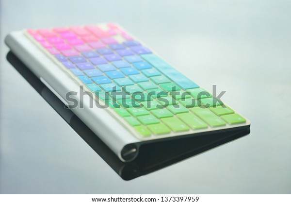 Colouring Wireless Computer Keyboard Stock Photo 1373397959 | Shutterstock