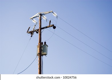 3 Phases Powerlines Pose Blue Sky Stock Photo (Edit Now) 684509170