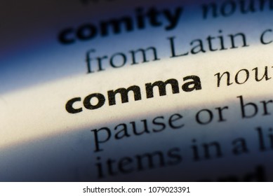 Comma Word Dictionary Comma Concept Stock Photo 1079023391 | Shutterstock