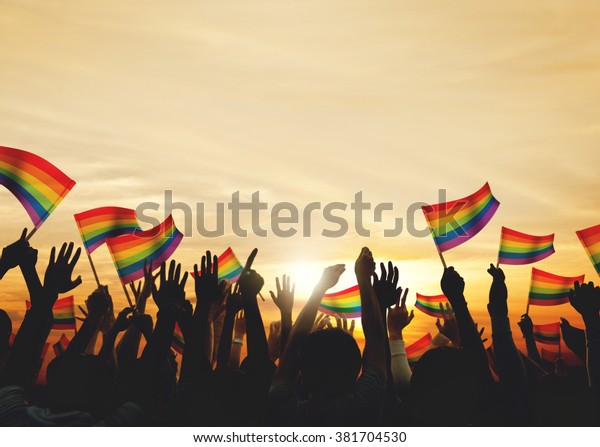 Community Celebration Rainbow Flags Support Concept Stock Photo (Edit ...