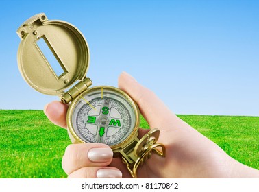 Compass Hand Orienteering Stock Photo 81170842 | Shutterstock