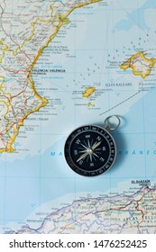 Compass On Colored Maps Stock Photo 1476252425 | Shutterstock