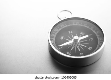 Compass On Gray Gradient Background Place Stock Photo 103405085 ...