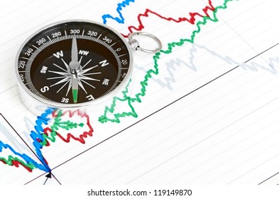 Compass On Table Graph Stock Photo 119149870 | Shutterstock
