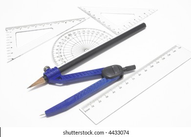 Compass Protractor Triangles Ruler Stock Photo 4433074 | Shutterstock