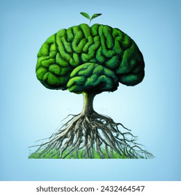 Completely Green Tree Broad Stem Detailed AI-generated image 2432464657 ...