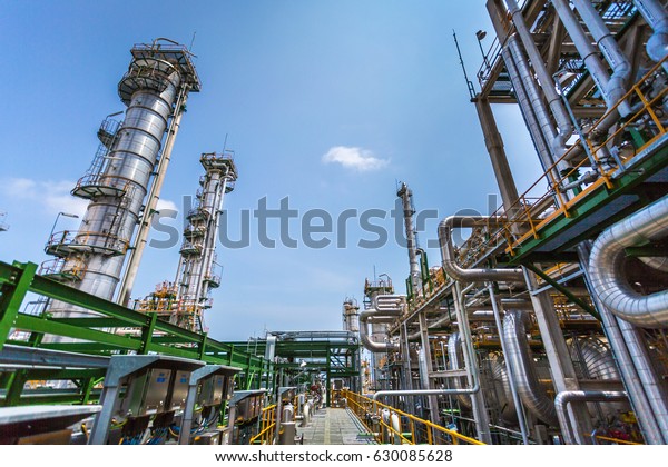 Complex Engineering Structure Oil Petroleum Chemical Stock Photo (Edit ...