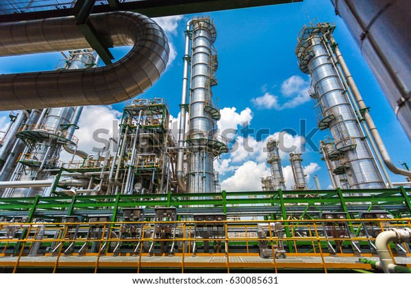 Complex Engineering Structure Oil Petroleum Chemical Stock Photo ...