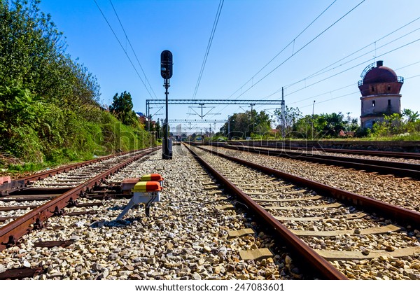 Complex Railway Junction Confusing Tracks Europe Stock Photo 247083601 ...