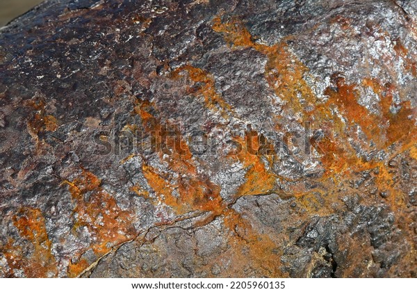 Complex Textures Colours Patterns On Rusting Stock Photo 2205960135 ...