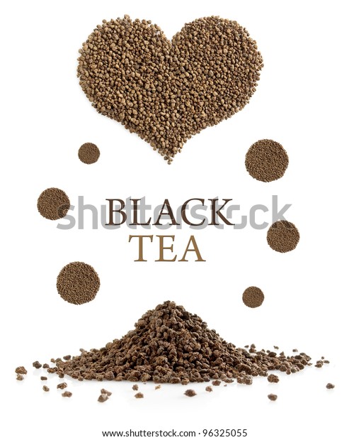 Composition Black Tea Granulated Elements Isolated Stock Photo (Edit ...