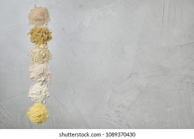 Composition Different Types Flour On Light Stock Photo 1089370430 ...