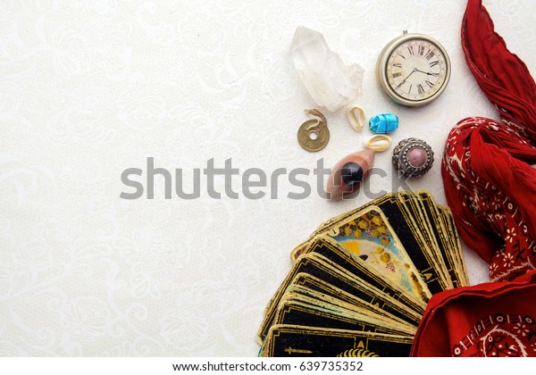 Composition Esoteric Objects Used Healing Fortunetelling Stock Photo ...