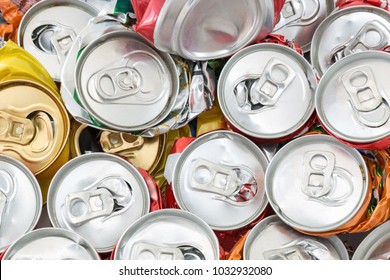 Compressed Cans Background Recyclable Garbage Series Stock Photo ...