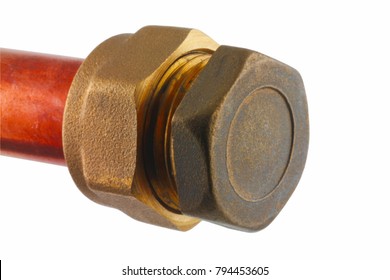 Compression Fitting Copper Pipe Compression Stop Stock Photo 794453605 ...