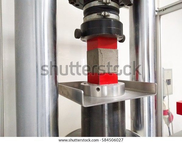 Compressive Strength Test On Cube Concrete Stock Photo (Edit Now) 584506027
