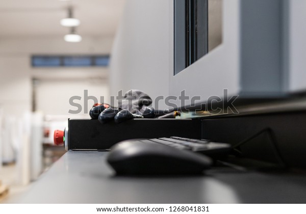 Computer Aided Printing Process Advanced Technology 스톡 사진 1268041831 ...