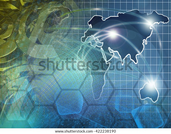 Computer Background Mail Signs Map Digits Stock Photo (Edit Now) 422238190