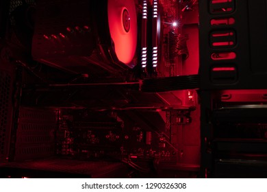 Computer Cooling System Red White Color库存照片1290326308 | Shutterstock