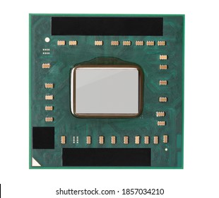 Computer Cpu Top View Microprocessor Isolated Stock Photo 1857034210 ...