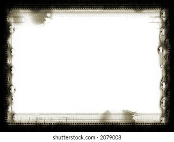 Computer Designed Grunge Border Over White Stock Photo 2079008 ...
