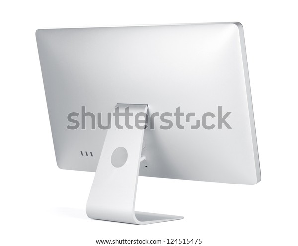 Computer Display Rear View Isolated On Stock Photo 124515475 | Shutterstock