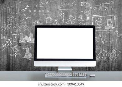 Computer Drawings Background Stock Photo (Edit Now) 309710138