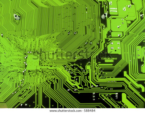 Computer Electronic Circuit Red Traces On Stock Photo 588484 | Shutterstock
