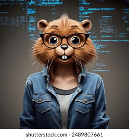 Computer Generated Developer Nerd Geek Girl AI-generated image ...