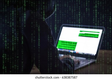 Computer Hacker Unsecured Network Concept Stock Photo 638387587 ...