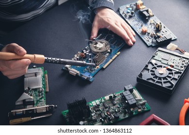 Laptop Repair Disassembled Computer Parts Pc Foto Stok 1707352732 ...