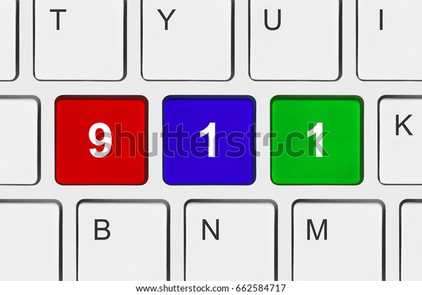 Computer Keyboard 911 Key Technology Background Stock Photo 662584717 ...