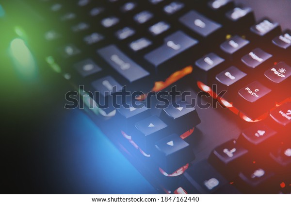 Computer Keyboard Backlight Pc Gaming Stock Photo 1847162440 | Shutterstock
