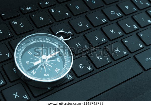 Computer Keyboard Compass Stock Photo 1165762738 | Shutterstock