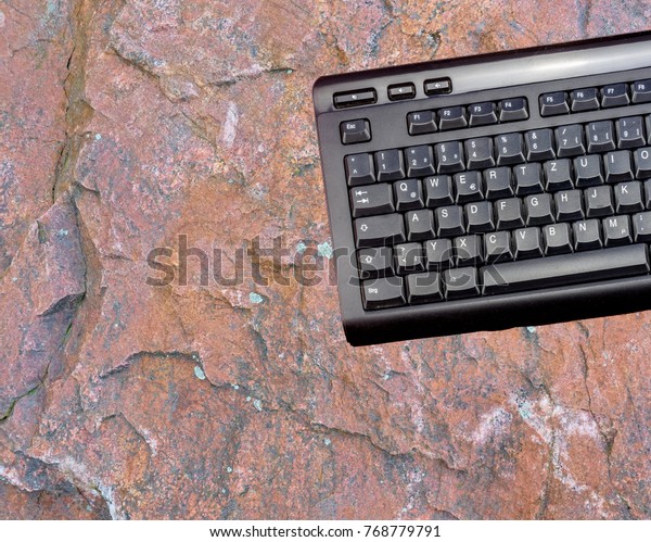 Computer Keyboard Computer Front Background Raw Stock Photo 768779791 ...