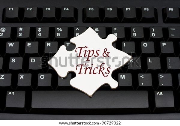 Computer Keyboard Puzzle Piece Text Tips Stock Photo 90729322 ...