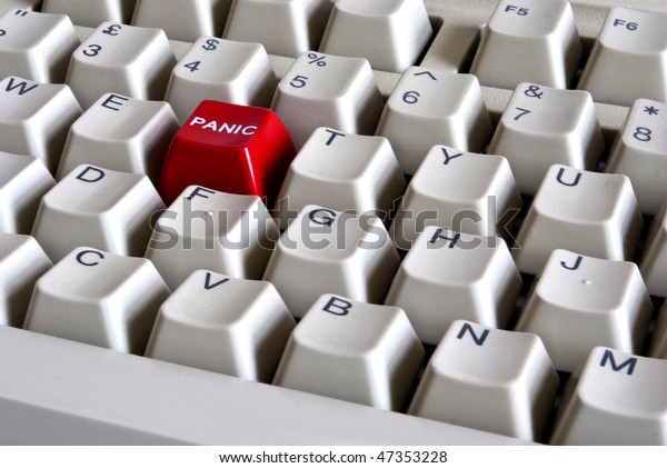 Computer Keyboard Red Panic Button Stock Photo 47353228 | Shutterstock