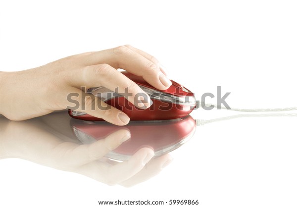 Computer Mouse Hand Isolated On White Stock Photo (Edit Now) 59969866