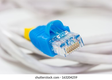 Computer Network Cables Isolated On White Stock Photo 163204259 ...