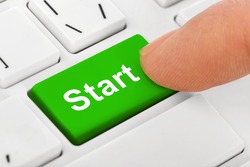 LAUNCH Red button keyboard on laptop computer for Business and, a ...