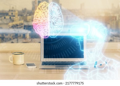 Computer On Desktop Ar Theme Icon Stock Photo 2177779175 | Shutterstock