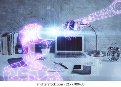 Computer On Desktop Ar Theme Icon Stock Photo 2177780483 | Shutterstock